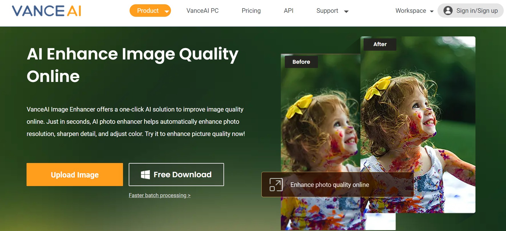 VanceAI Image Enhancer | AI Make Photo HD Quality